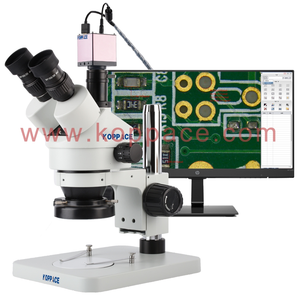 KOPPACE 3.5X-180X 2 Million Pixels Trinocular Stereo Electronic ...