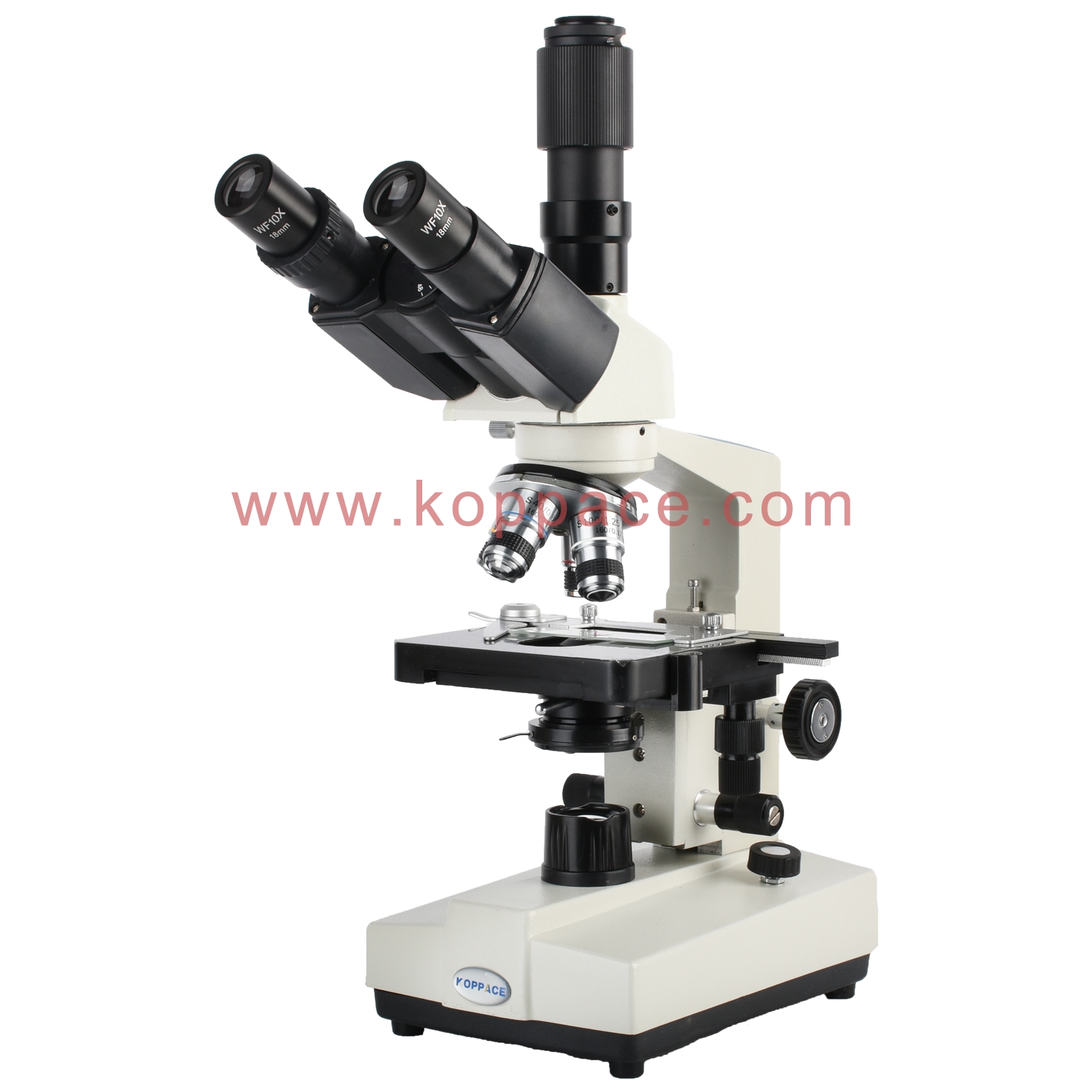 KOPPACE 40X-1600X Trinocular Biological Microscope Eyepiece WF10X/WF16X ...
