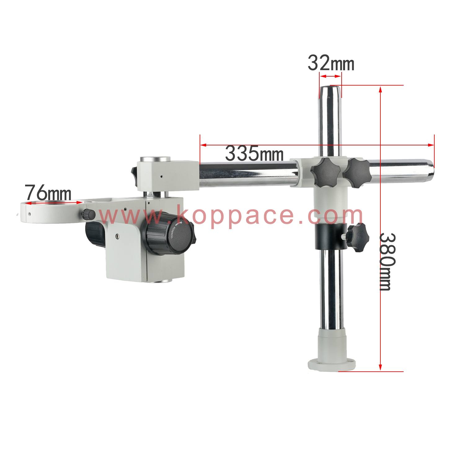 KOPPACE Single Arm Microscope White Bracket Lens Aperture 76mm ...