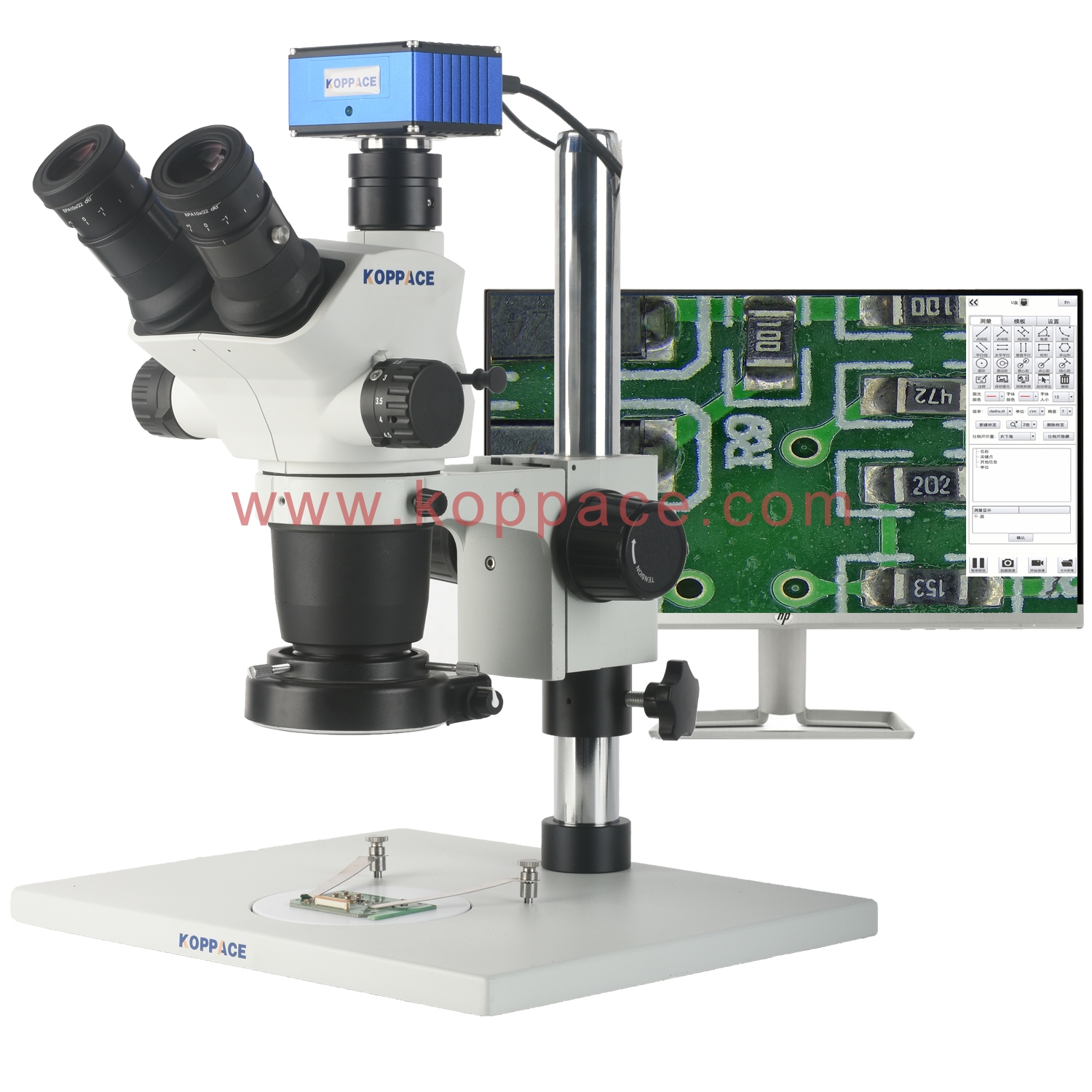 KOPPACE 6.7X-45X 2MP Electron Measuring Microscope Can Take Pictures ...