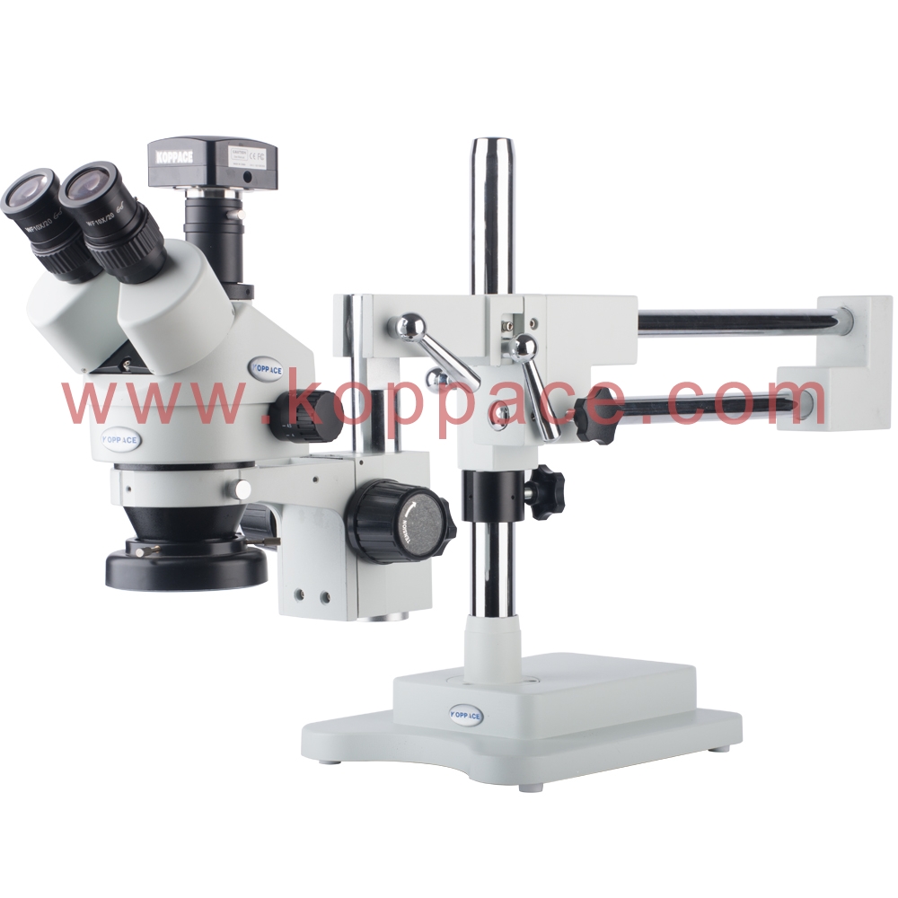 KOPPACE USB 2.0,5MP,Microscope Digital Camera,Trinocular Stereo Microscope,WF10X/20 Eyepieces,3 ...