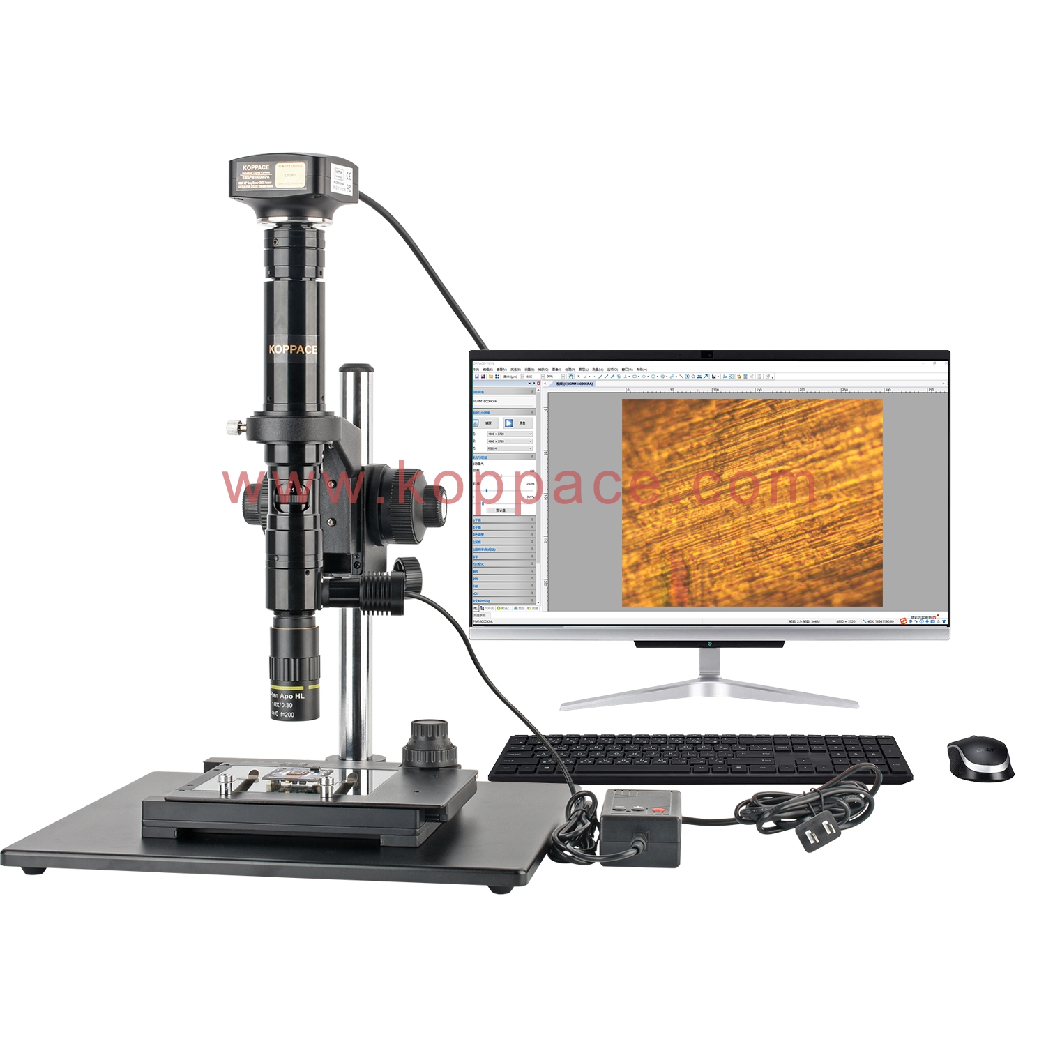 KOPPACE 240X-1500X 18 Million Pixel 10X APO Metallographic Objective ...