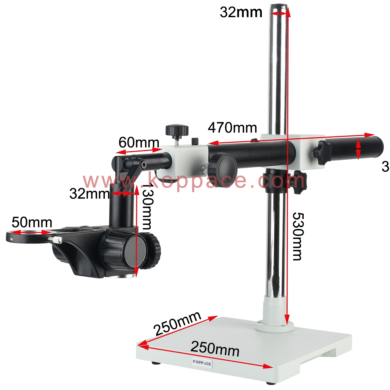 KOPPACE Microscope Universal Bracket Ultra-Long Working Distance 50mm ...