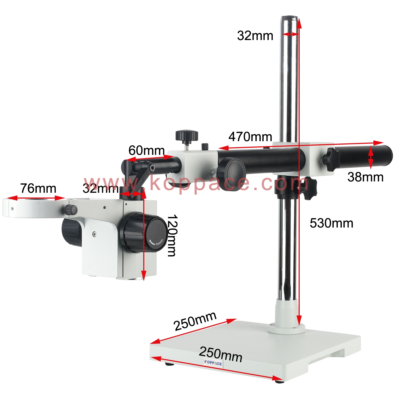 KOPPACE Microscope Universal Bracket Ultra-Long Working Distance 50mm ...