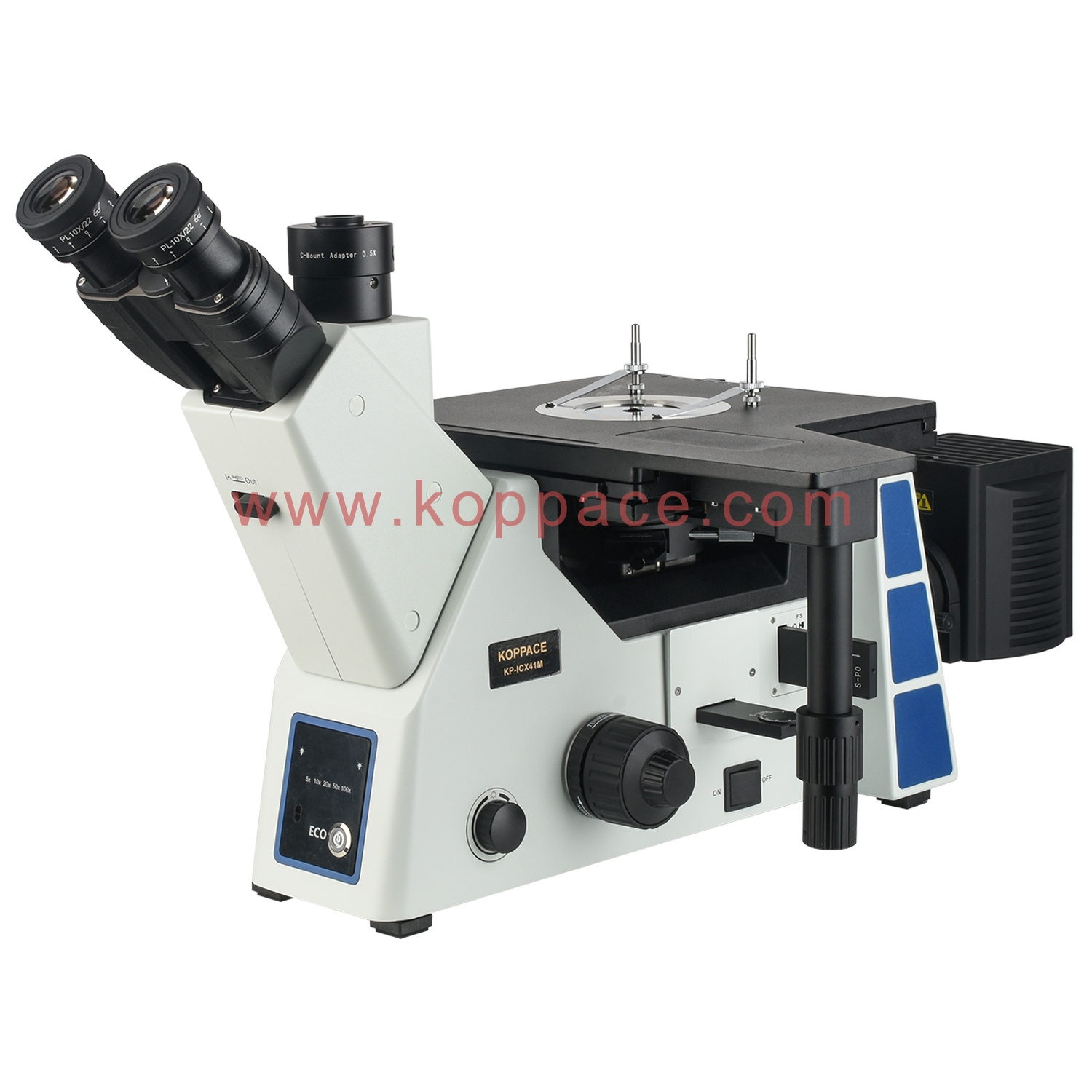 KOPPACE 50X-500X Trinocular Inverted Metallurgical Microscope The Observation of Bright Field ...
