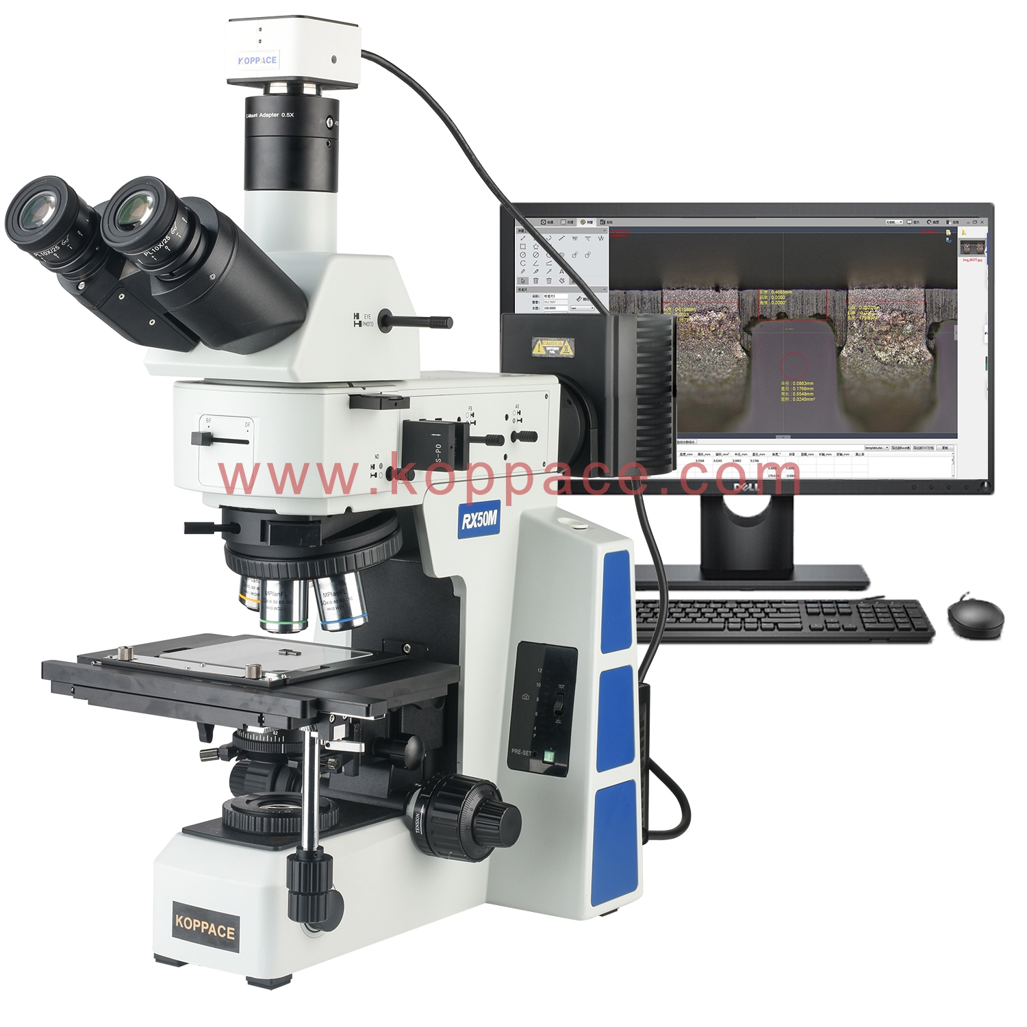 KOPPACE 153X-1530X Electron Metallographic Microscope Light and Dark ...
