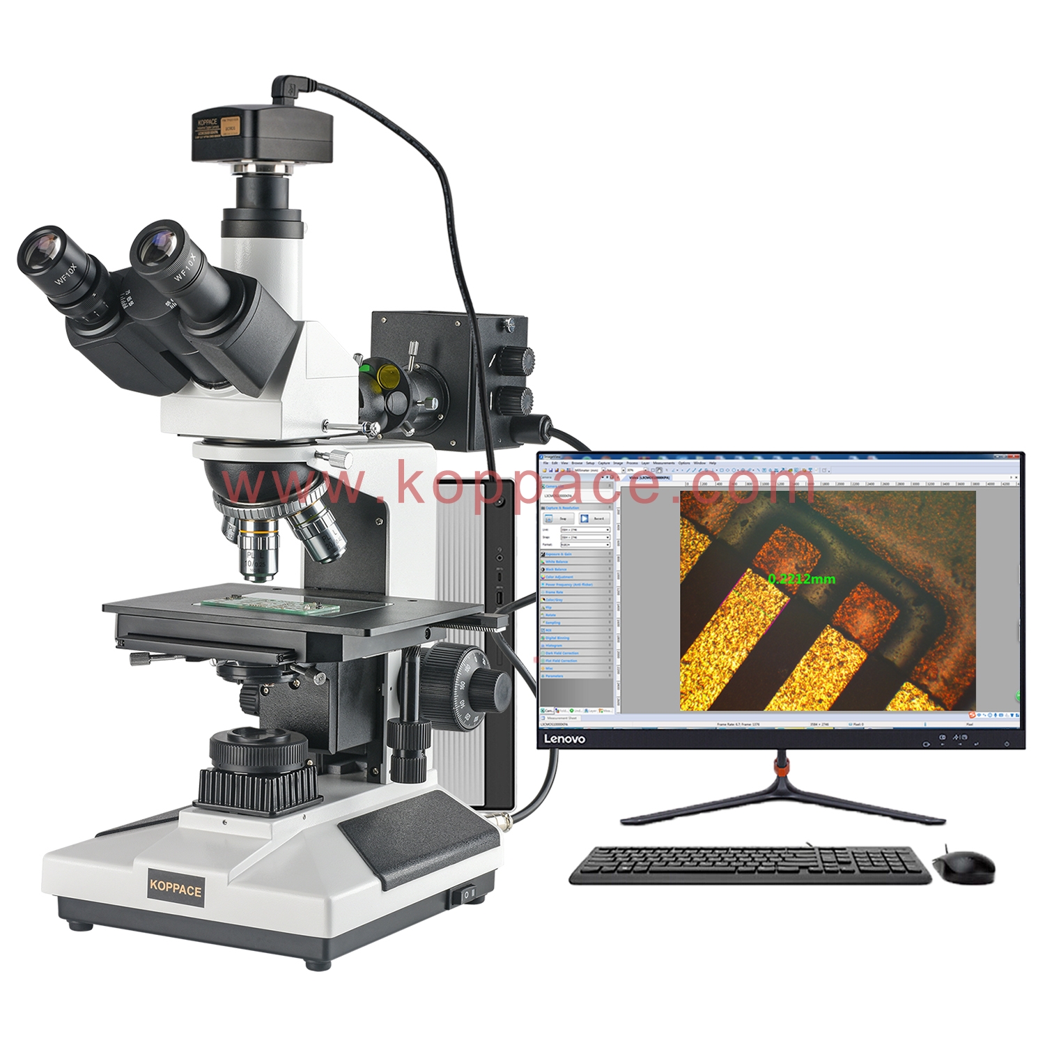 KOPPACE 380X-3000X Electron Metallurgical Microscope 5 Million Pixels ...