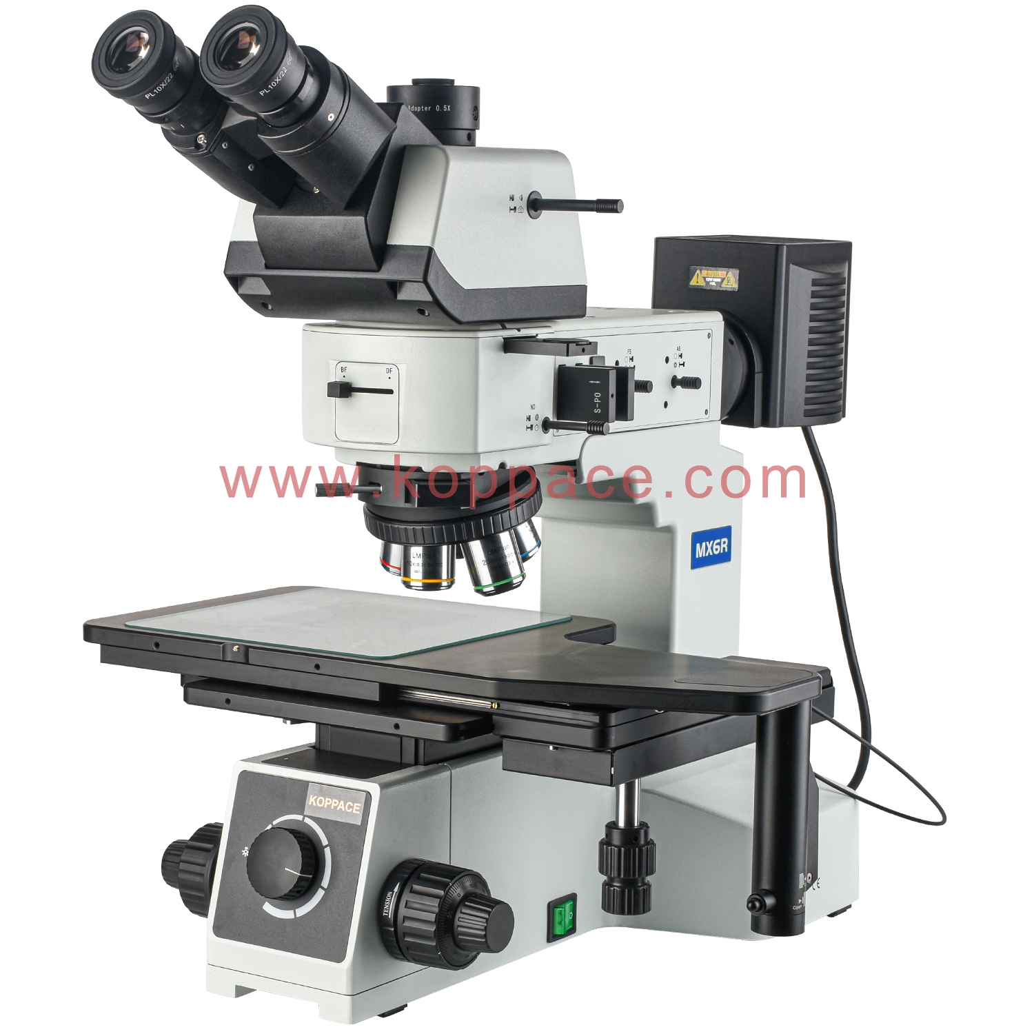 KOPPACE 50X-500X Trinocular Metallographic Microscope Light and Dark ...