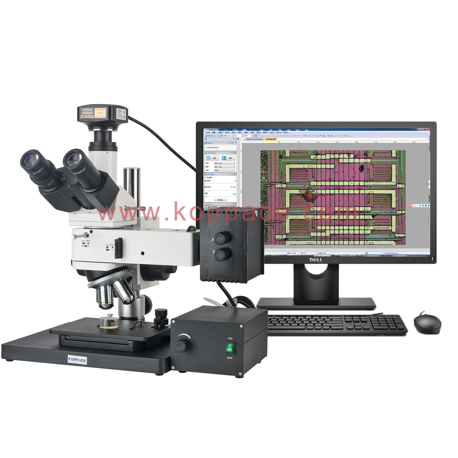 KOPPACE 18 Million Pixels 340X-3400X Metallurgical Microscope USB3.0 Measurement Camera Support ...