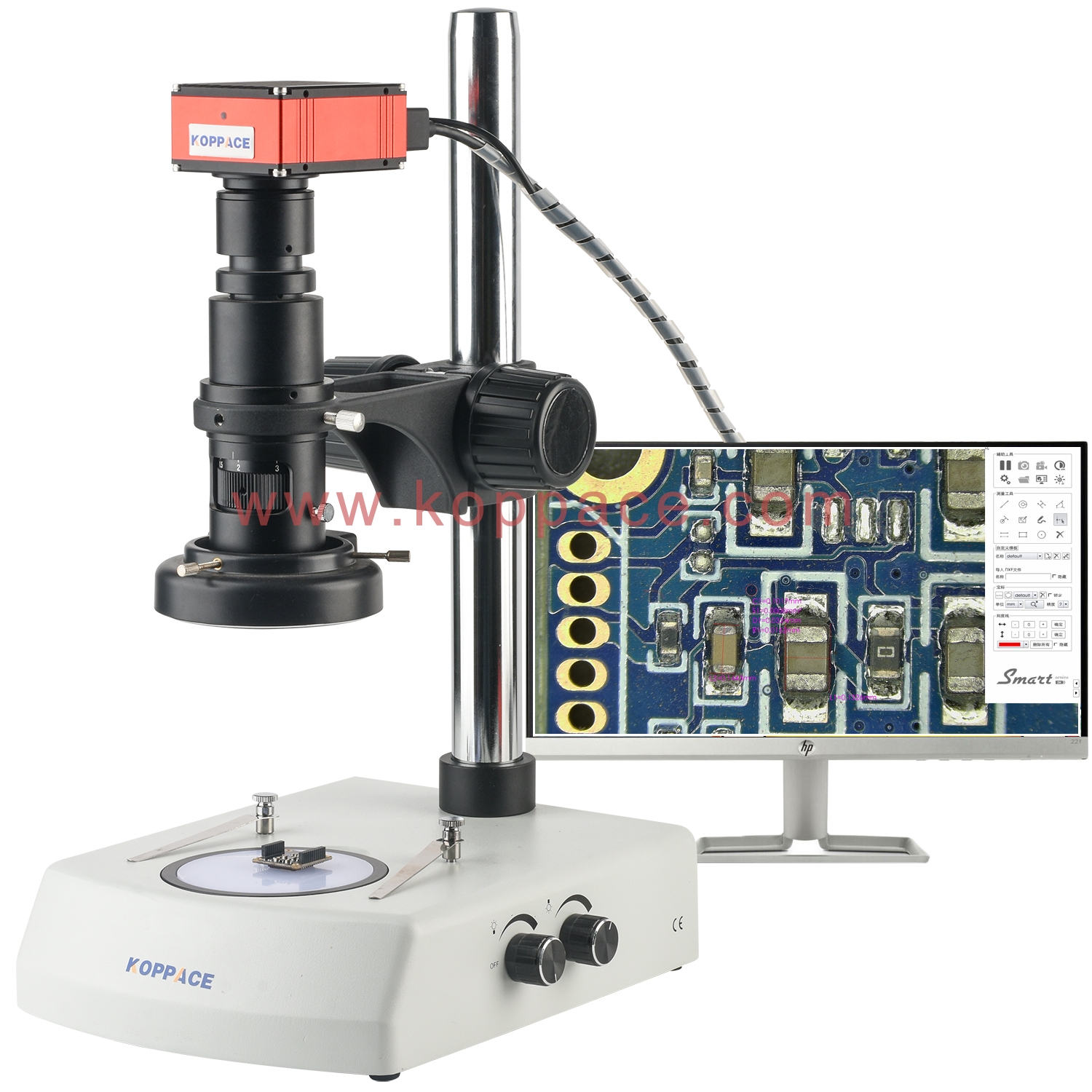 KOPPACE 19X-136X Measure Electron Microscope 2K HD Camera Continuous ...