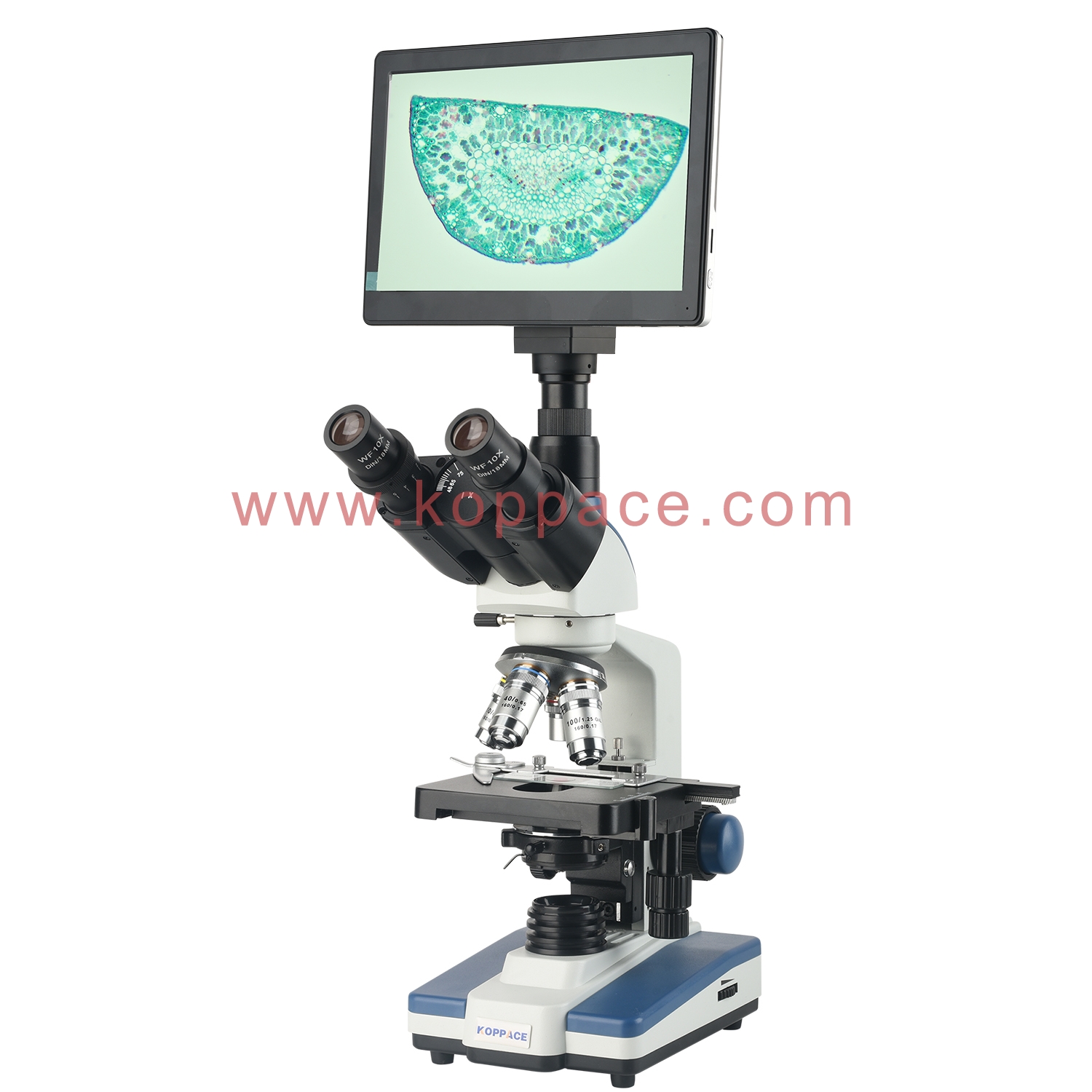 KOPPACE 40X-2500X Electron Compound Lab Microscope 2 Million Pixels 9 ...