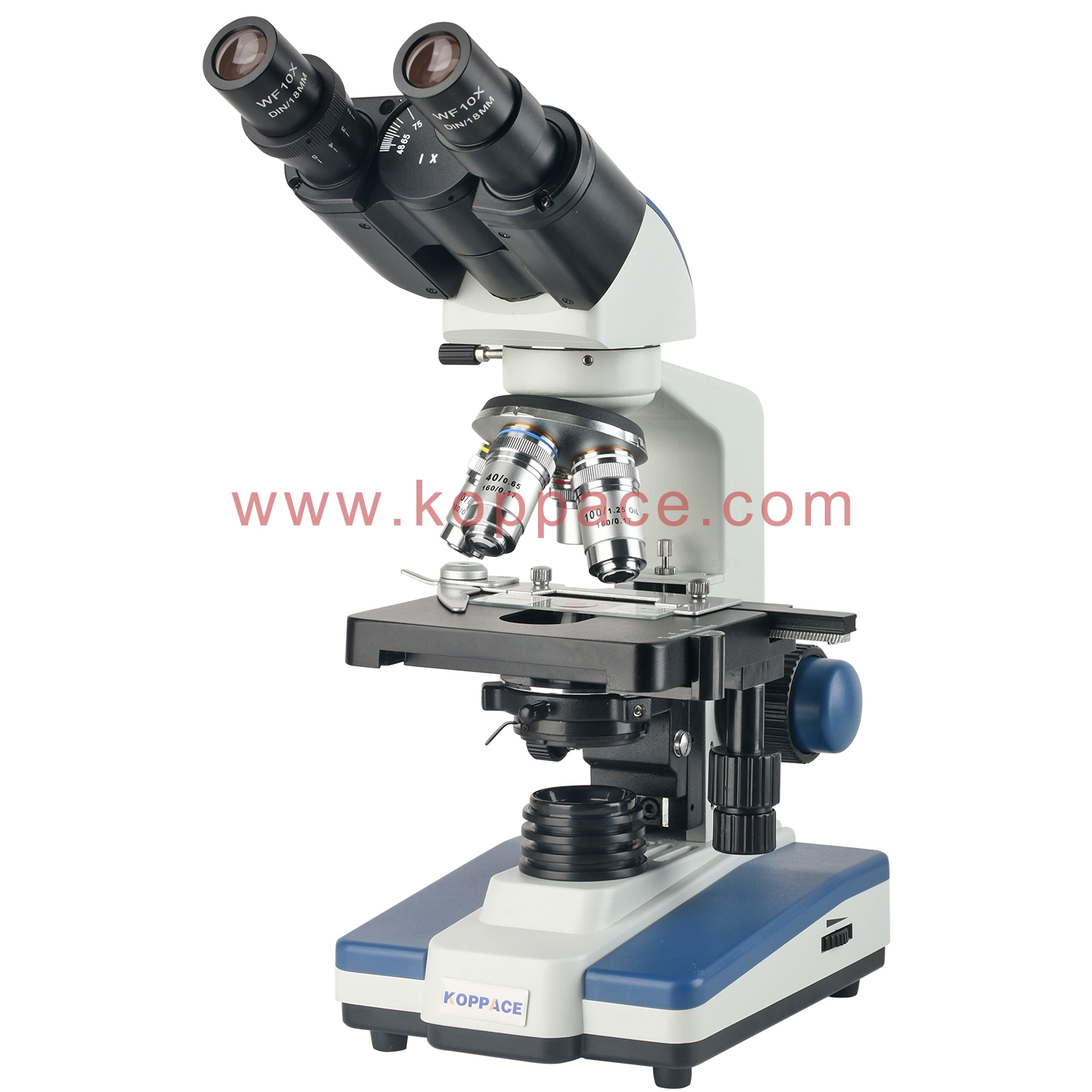 KOPPACE 40X-2500X Binocular Compound Lab Microscope Flat Field ...