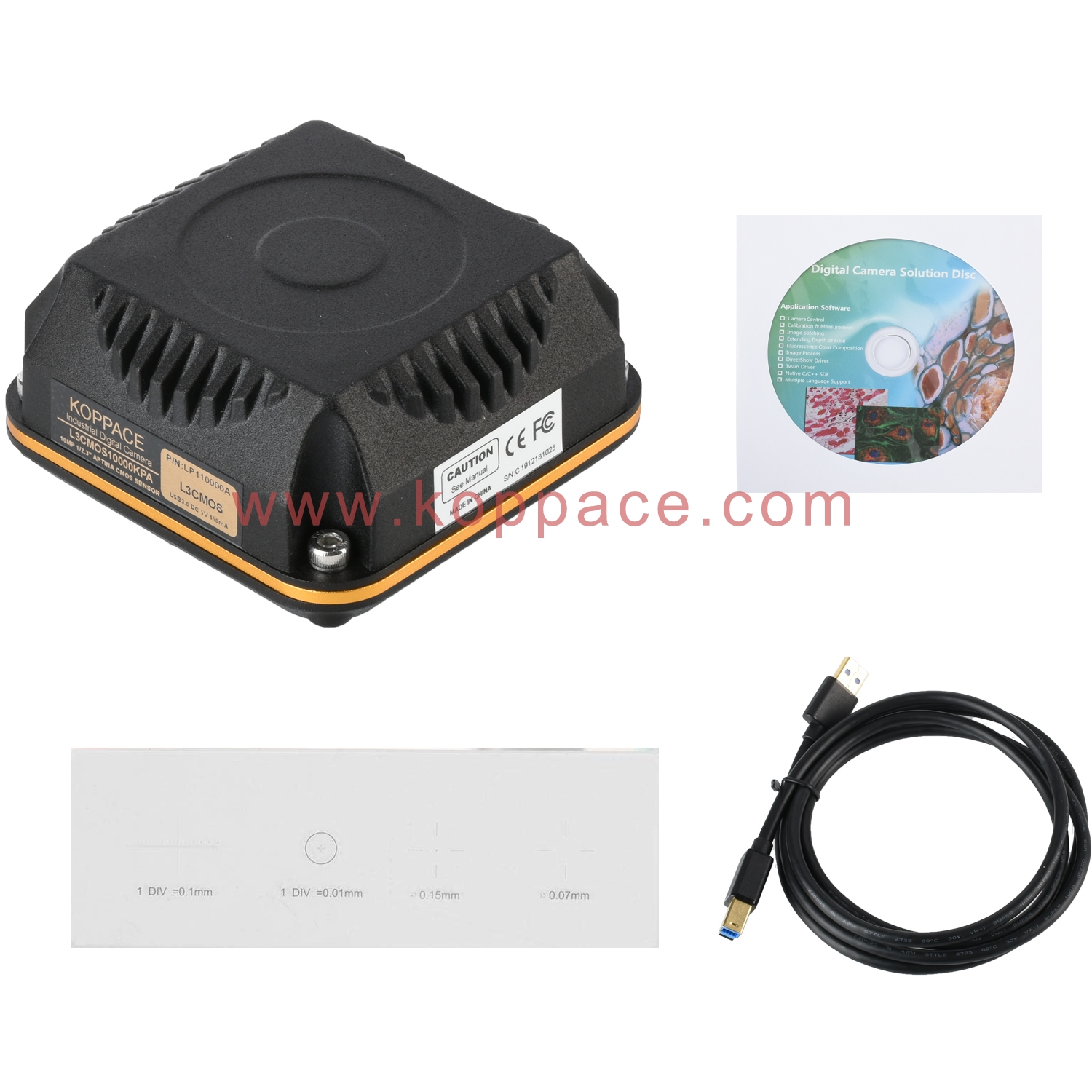 KOPPACE 10 MP Industrial Microscope Camera USB3.0 Provide Image Measurement Software Support ...