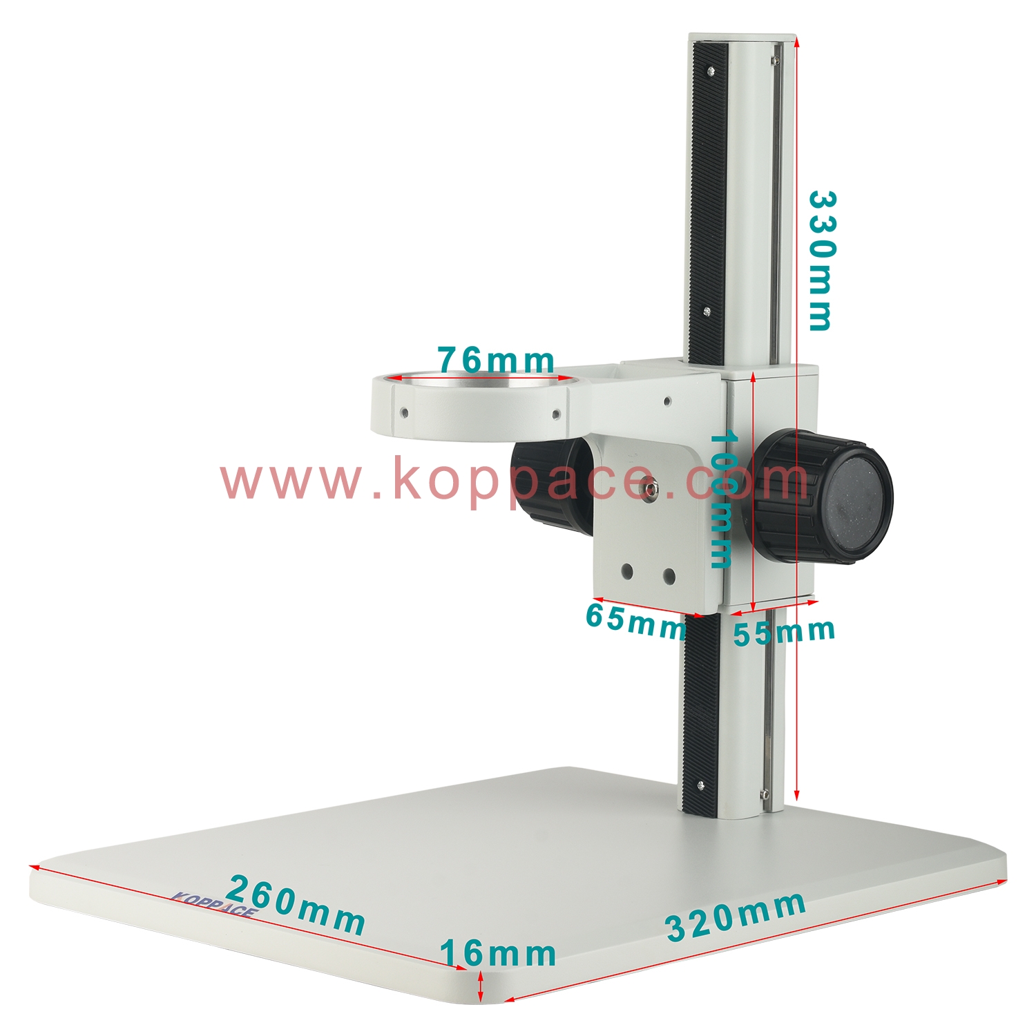 KOPPACE Microscope Vertical arm Bracket Lens Aperture 76mm Focusing ...