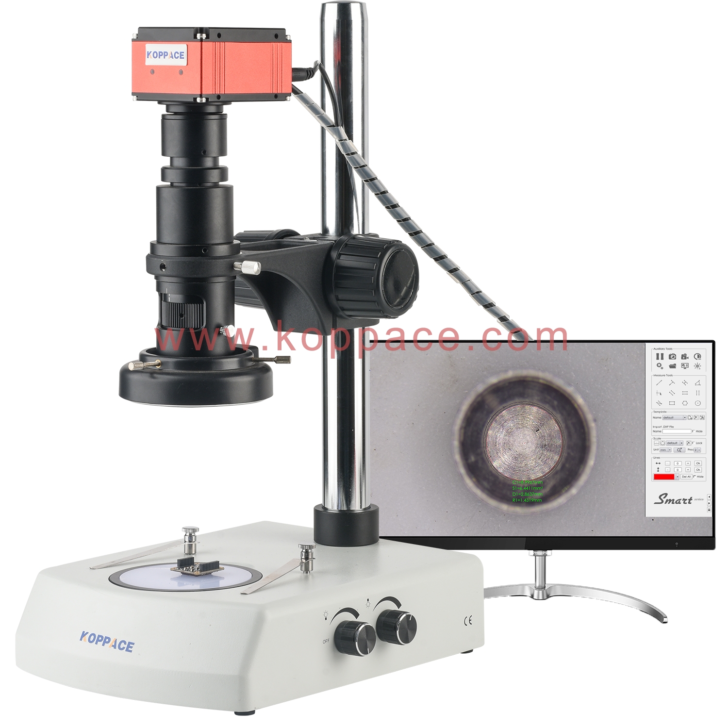 KOPPACE 22X-155X HD 4K Measurement Electron Microscope HDMI output supports photography,video ...