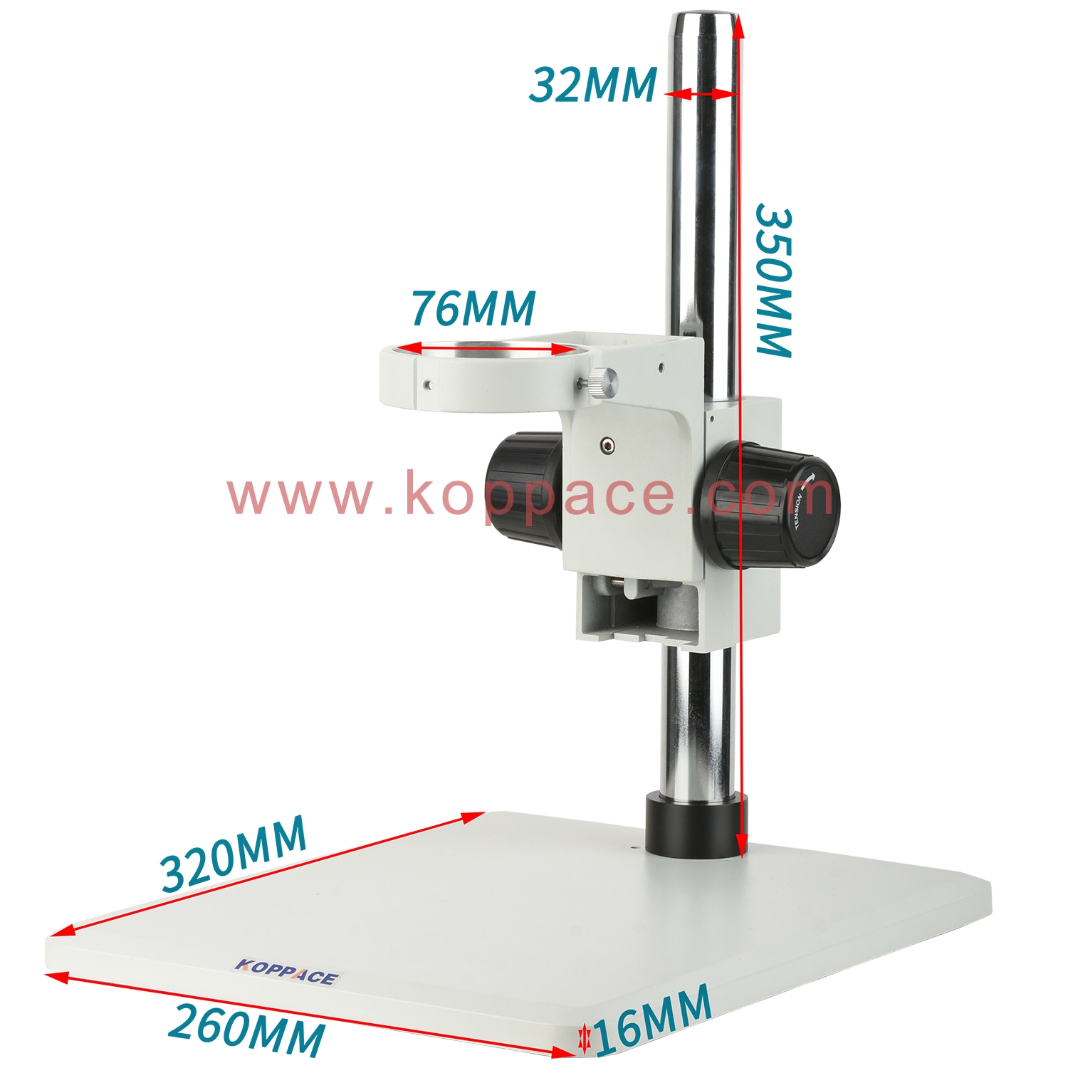 KOPPACE Microscope Bracket Base,Plate Size 320X260,Column height 350mm ...