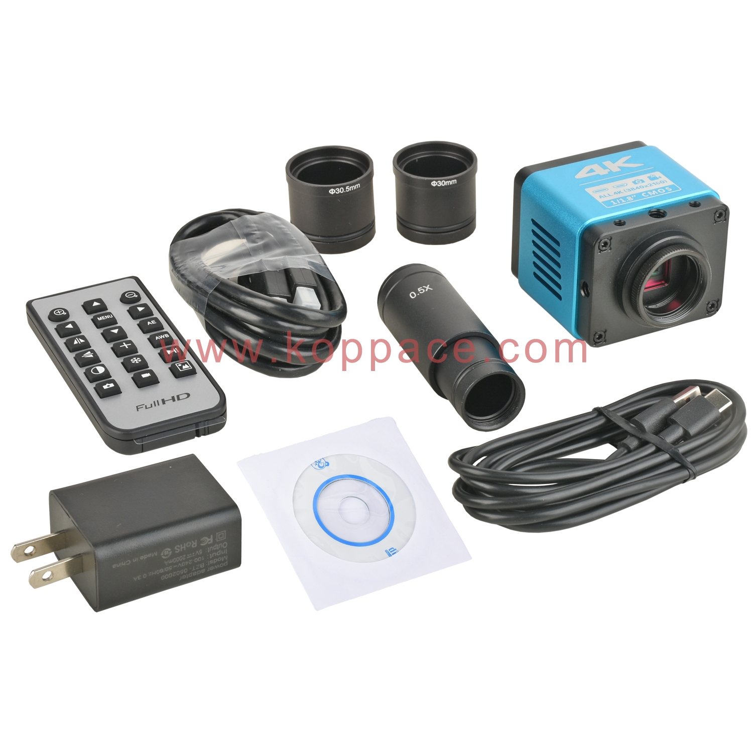 KOPPACE 4k HD Microscope Camera HDMI/Type-C Output,With 23.2mm to 30 and 30.5mm Interface ...