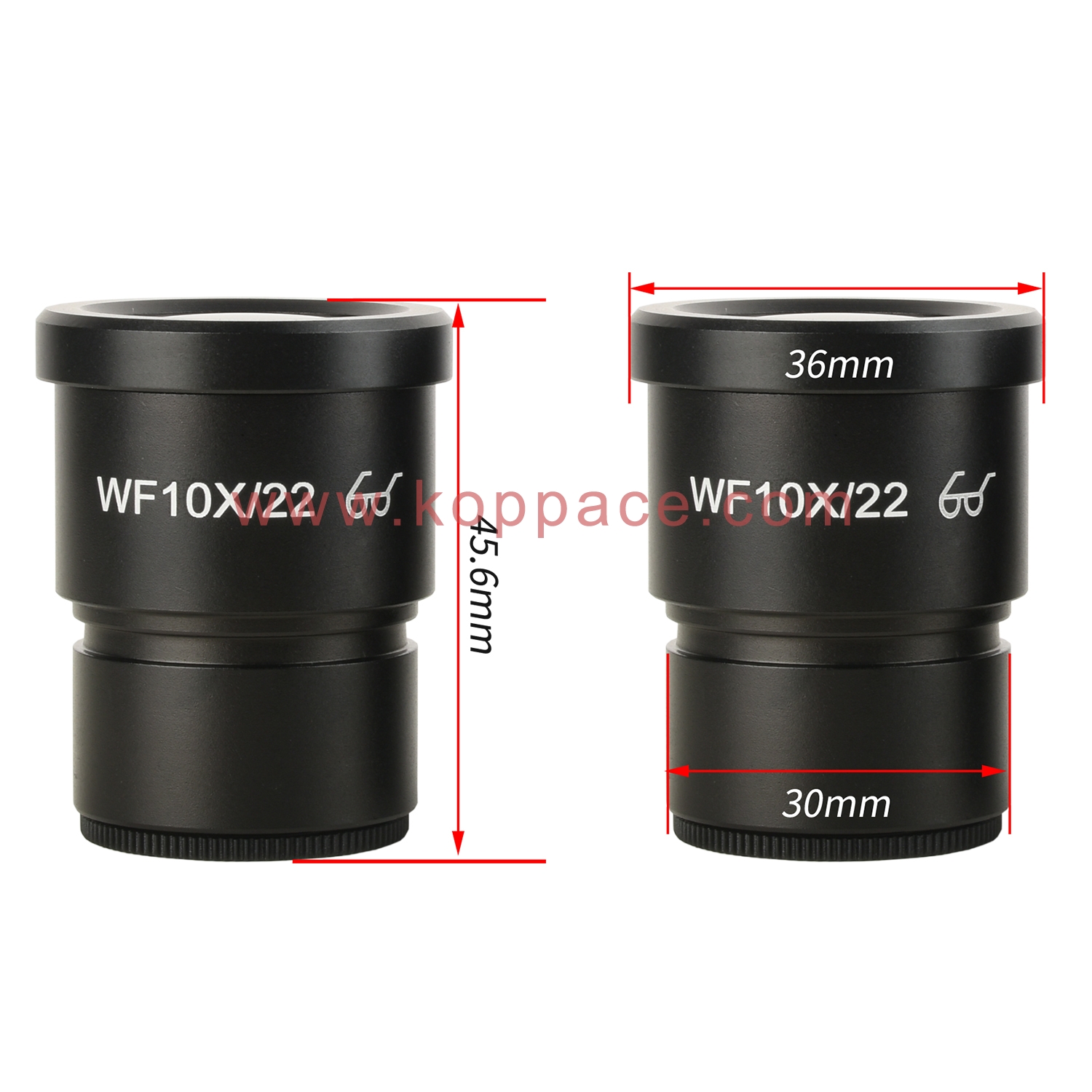 KOPPACE KP-WF10X/22 High Eyespots Wide-Field Microscope Eyepiece Mount ...