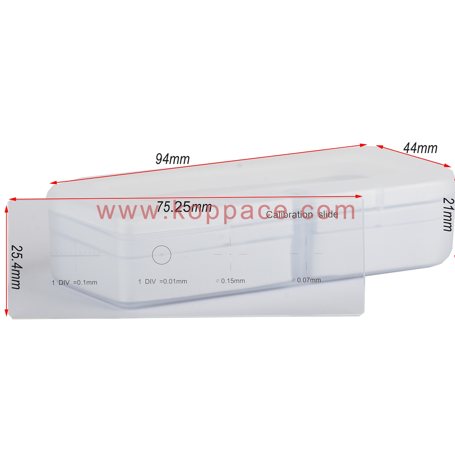KOPPACE 0.1mm-0.01mm Special Calibration Ruler for Measurement Microscope