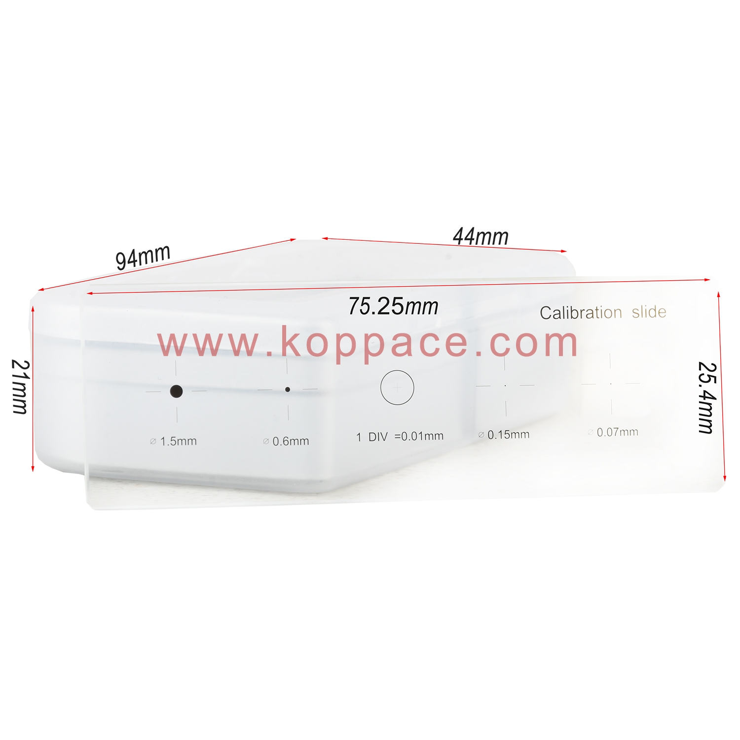 KOPPACE 0.01mm-1.5mm Special Calibration Ruler for Measurement Microscope
