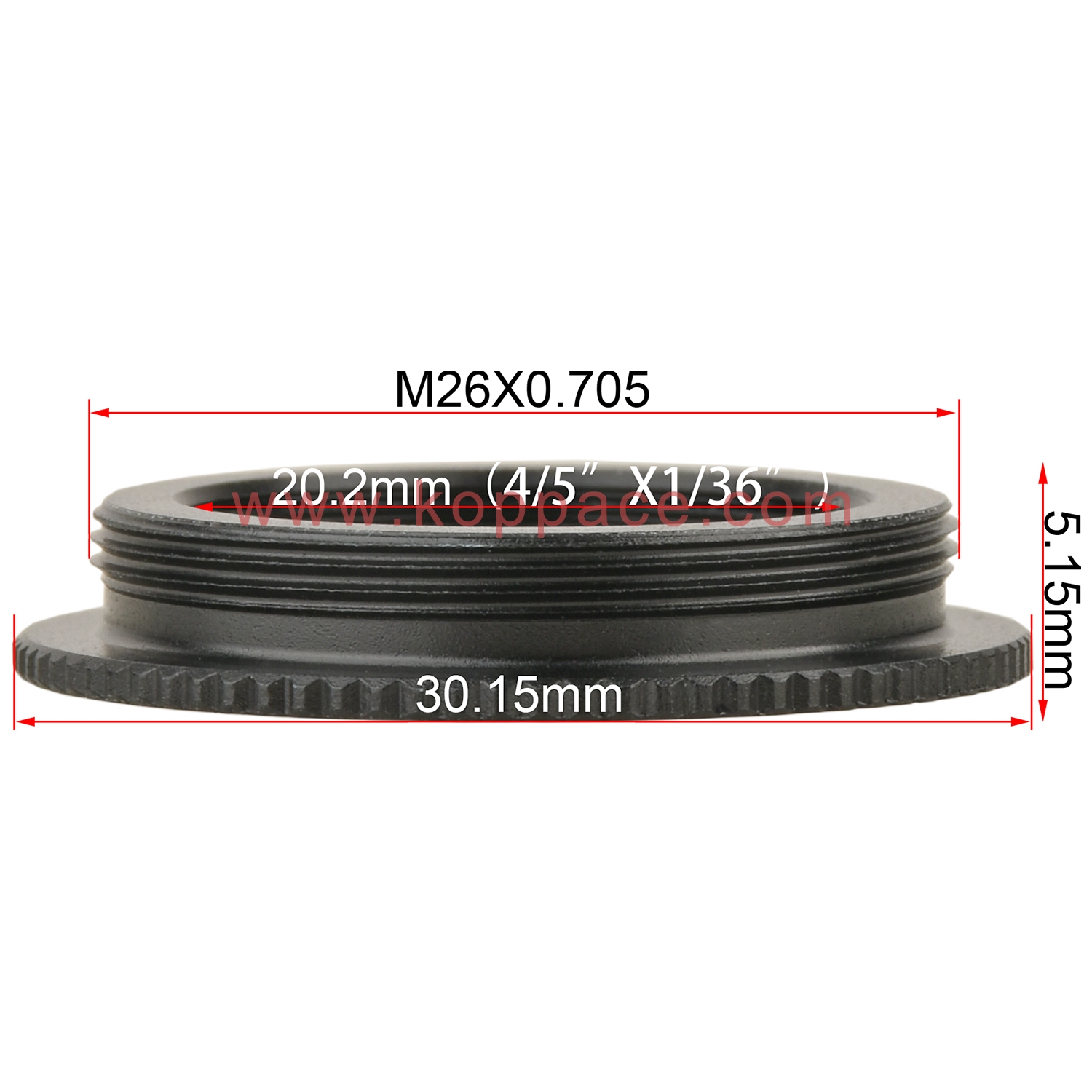 KOPPACE RMS to M26 Microscope objective Adapter Ring M20 to M26 Adapter ...