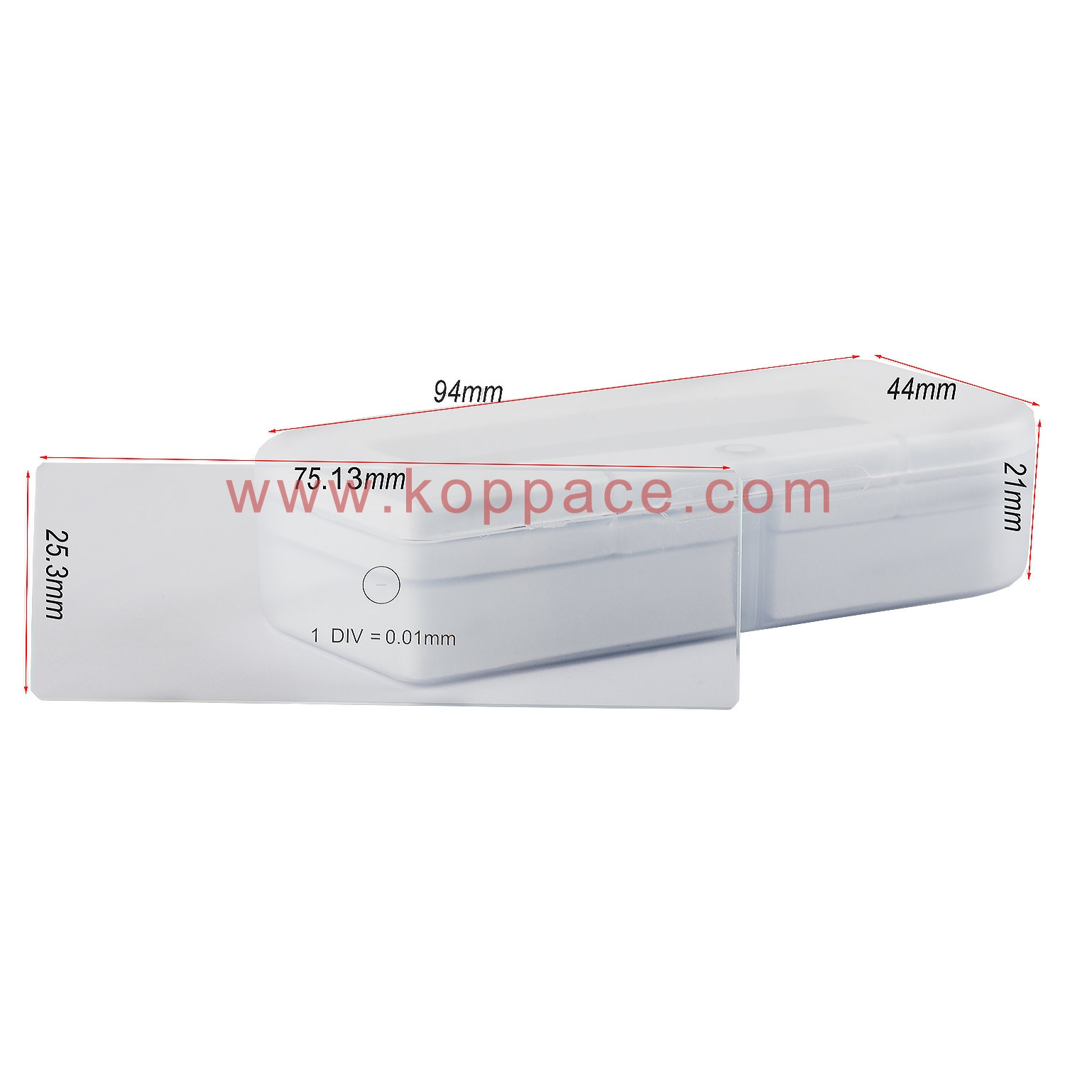 KOPPACE 0.01mm Special Calibration Ruler for Measurement Microscope