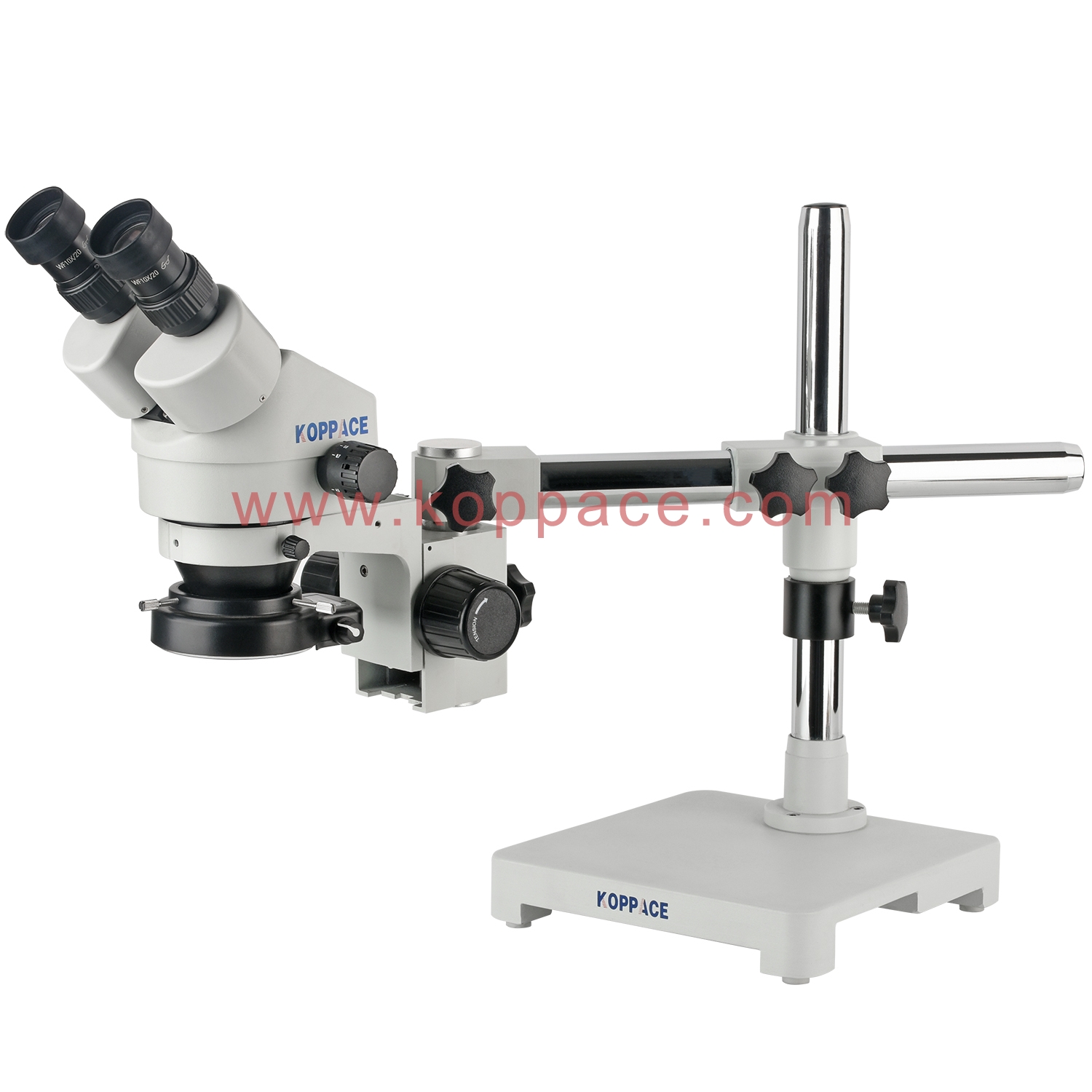 KOPPACE 3.5X-90X Binocular Stereo Microscope Single arm Bracket Continuous Zoom Lens