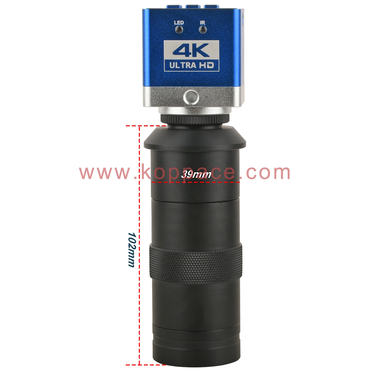 KOPPACE 4K HD Microscope Industrial Camera 8.3 Million Pixels HDMI/Type-C Output 100X HD Lens