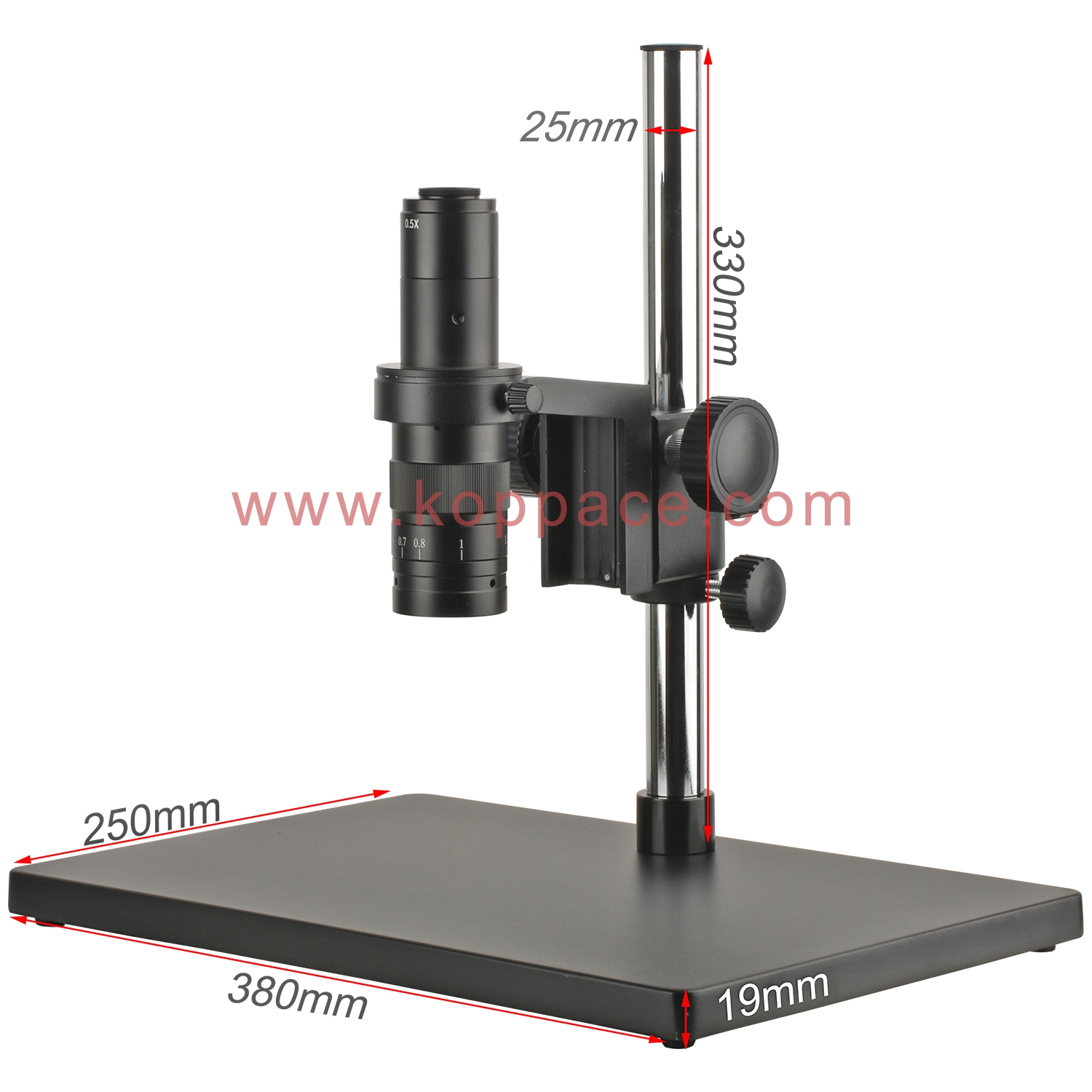 KOPPACE 20X-153X HD Microscope 0.6X-4.5X Continuous Zoom Lens Large ...