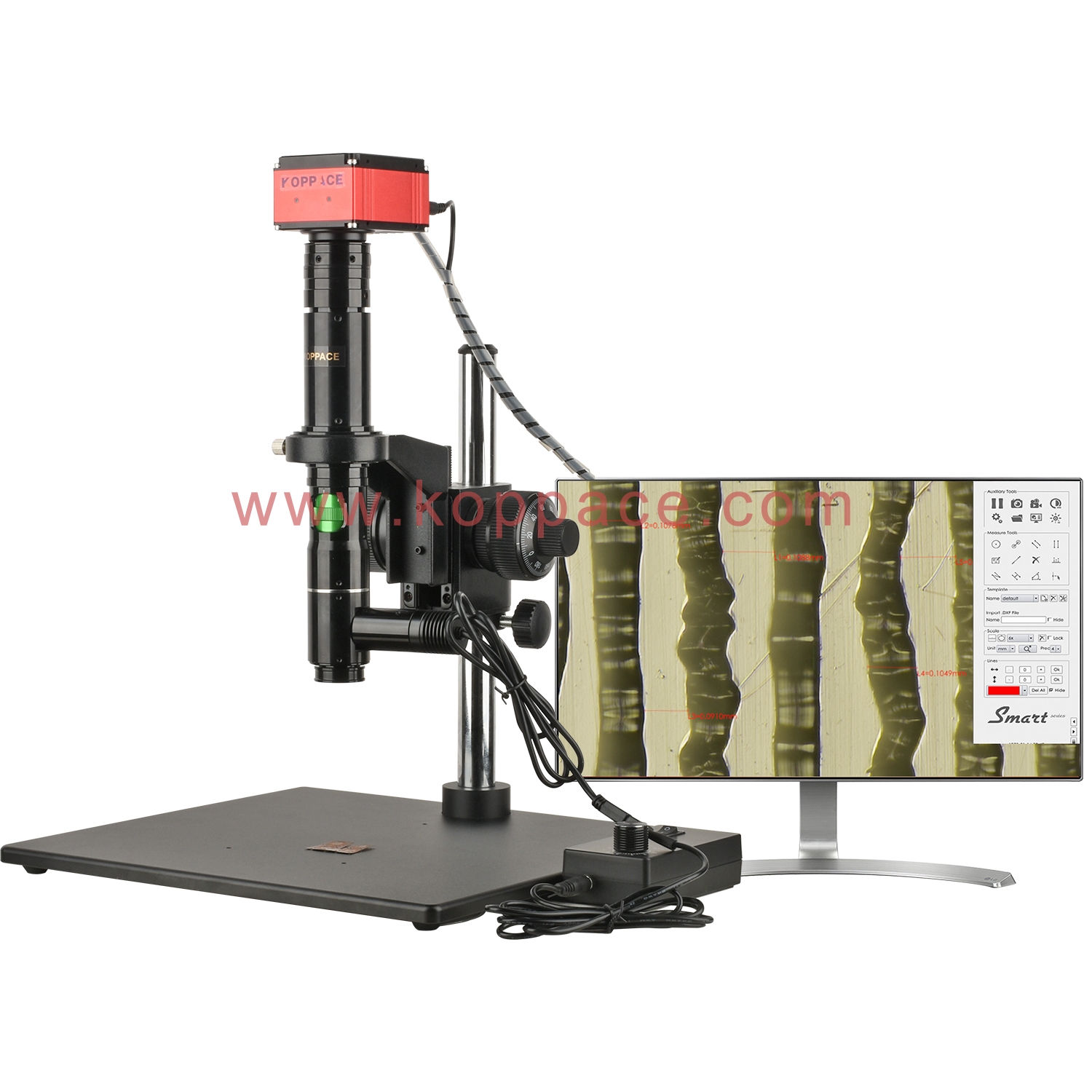 KOPPACE 54X-348X Coaxial Light Electron Microscope 4K 8.3 MP HD Camera ...