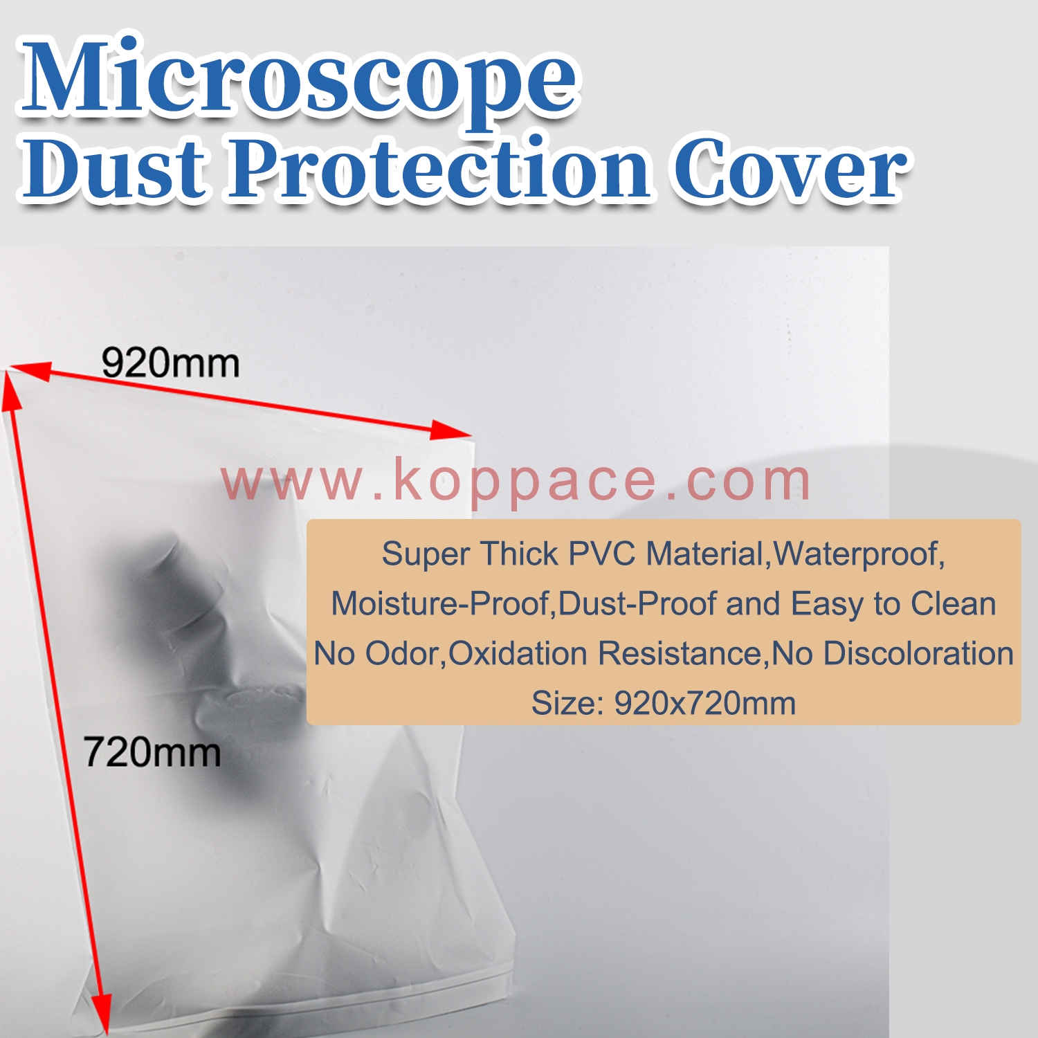 KOPPACE Large Size 920X720mm Microscope Dust Cover Prevent oily Dust