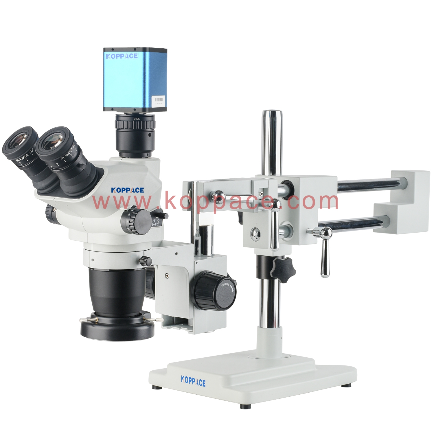 KOPPACE 28X-190X Trinocular Electron Microscope,2MP HD Autofocus Camera ...