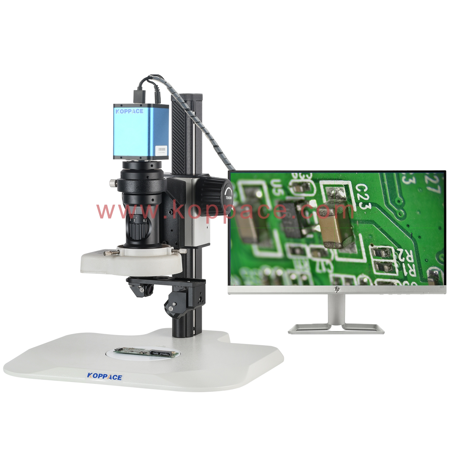 KOPPACE 25X-186X Auto Focus 2D/3D Electron Microscope,2 MP Camera ...